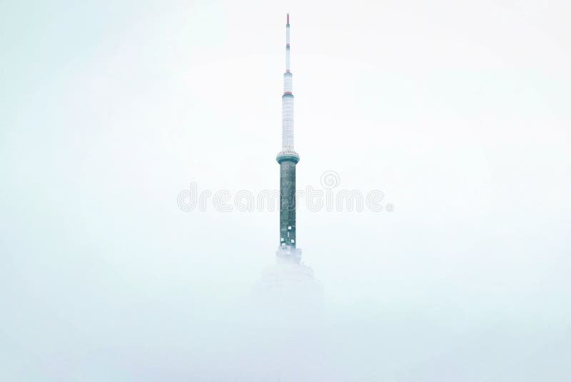 Tower in mist stock photo. Image of mist, steeple, abstract - 95272120
