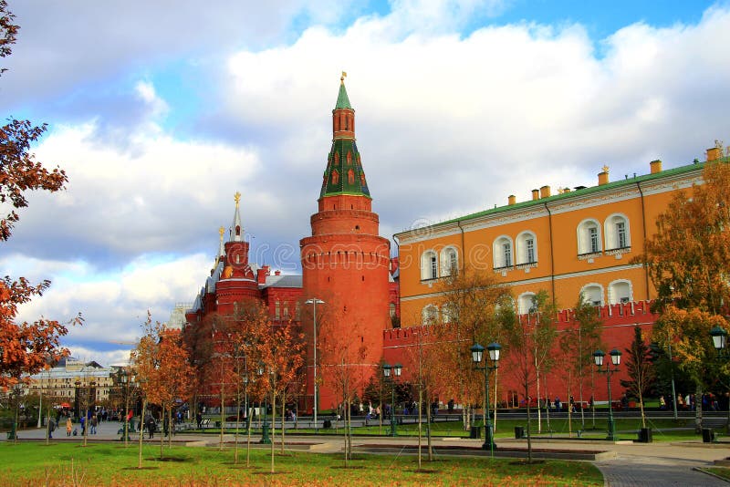 Tower of Moscow Kremlin and Kremlin Wall Editorial Image - Image of ...