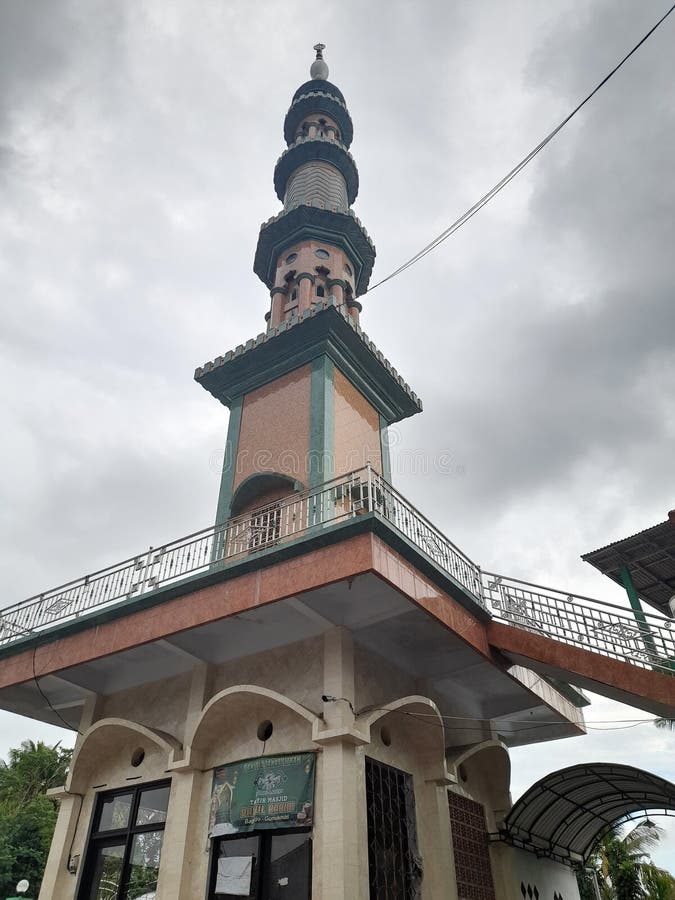 A Tower of the Mosque in the Afternoon Stock Image - Image of tower ...