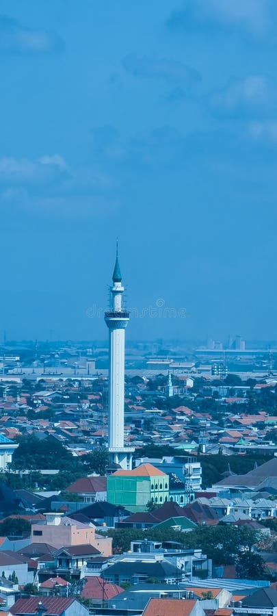 Tower Mosque stock image. Image of surabaya, tower, indonesia - 261766829