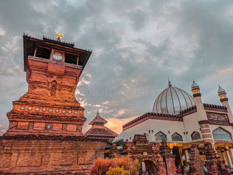 Tower Mosque Kudus in Central Java Editorial Stock Image - Image of ...