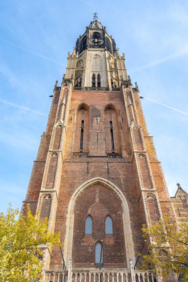 The Tower of the New Church in Delft Stock Photo - Image of cityscape ...
