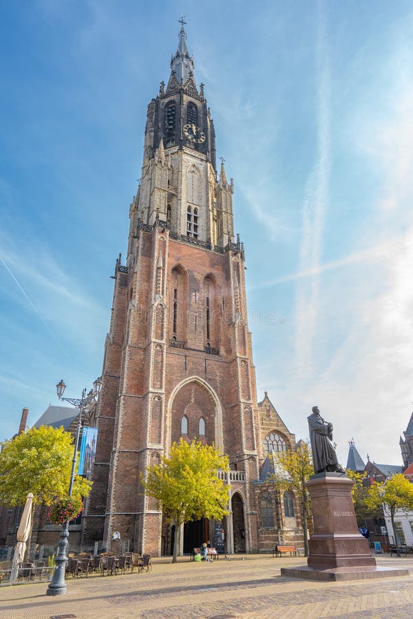 The Tower of the New Church in Delft Editorial Photography - Image of ...