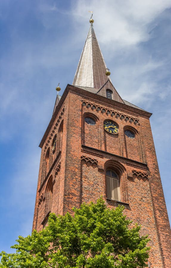 Tower of the Nikolaikirche Church in Plon Stock Photo - Image of plon ...