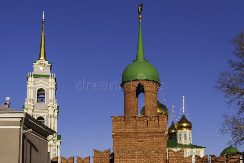 Tower Odoevsky Gate or Tower of the Kazan Kremlin Stock Image - Image ...