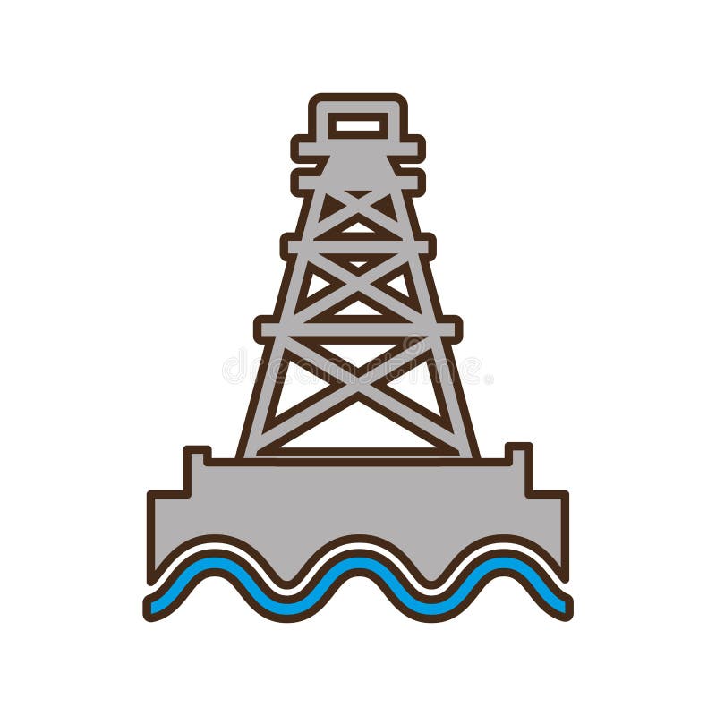 Tower Oil Exploration Industry Stock Vector - Illustration of platform ...