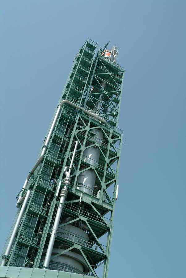 Refinery towers stock photo. Image of petrochemical, refinery - 16982954