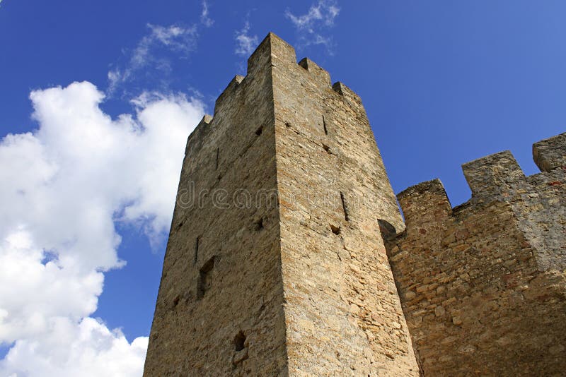 Tower over sky stock photo. Image of wall, dnestrovskiy - 14888668