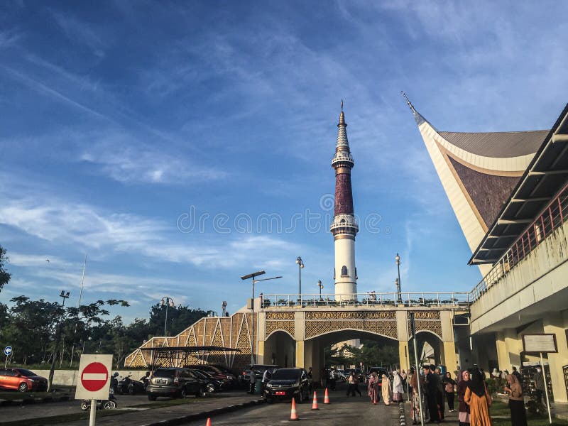 Padang raya mosque editorial stock photo. Image of landscape - 250720603
