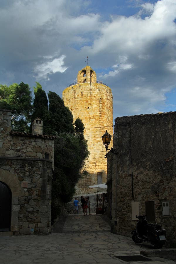 The Medieval Village Of Pals. Girona, Spain. Editorial Photo - Image of ...