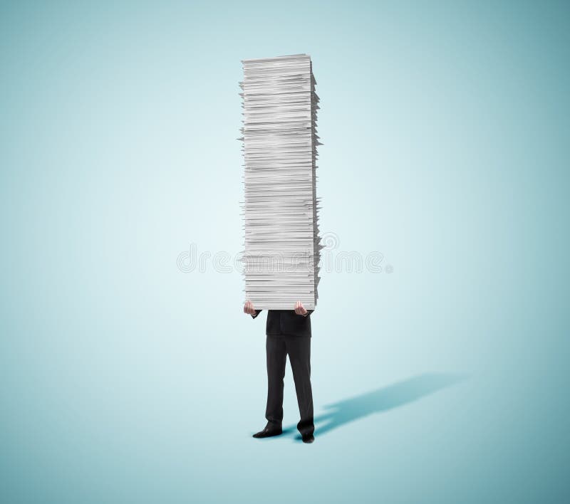 Tower of paper stock photo. Image of height, closeup - 35607358