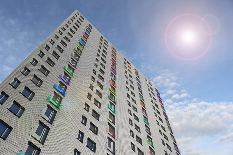 Tower Perspective View Looking Up Stock Illustration - Illustration of ...