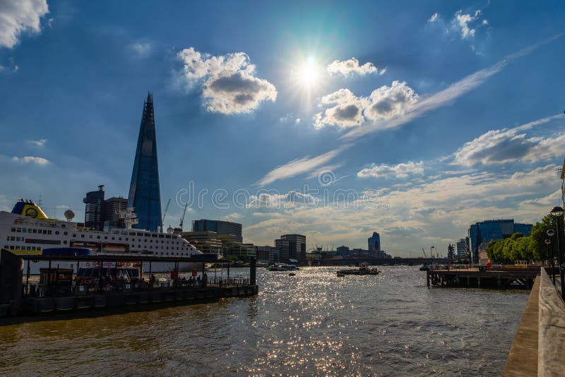 Tower Pier in London, UK editorial stock image. Image of tower - 183263644