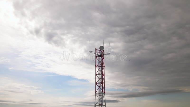 Tower Provides Wide Coverage for Communication and Internet Stock ...