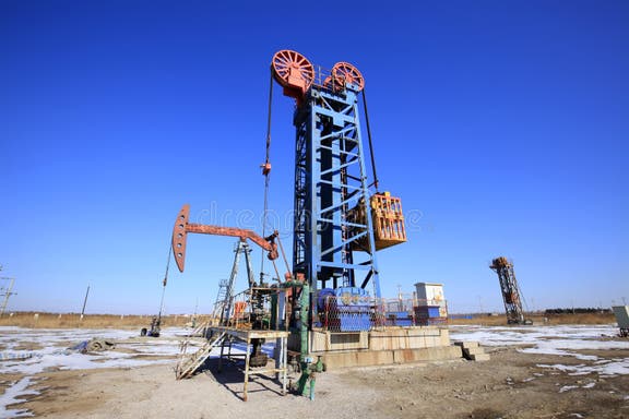 Tower pumping unit stock image. Image of exploration - 173902535