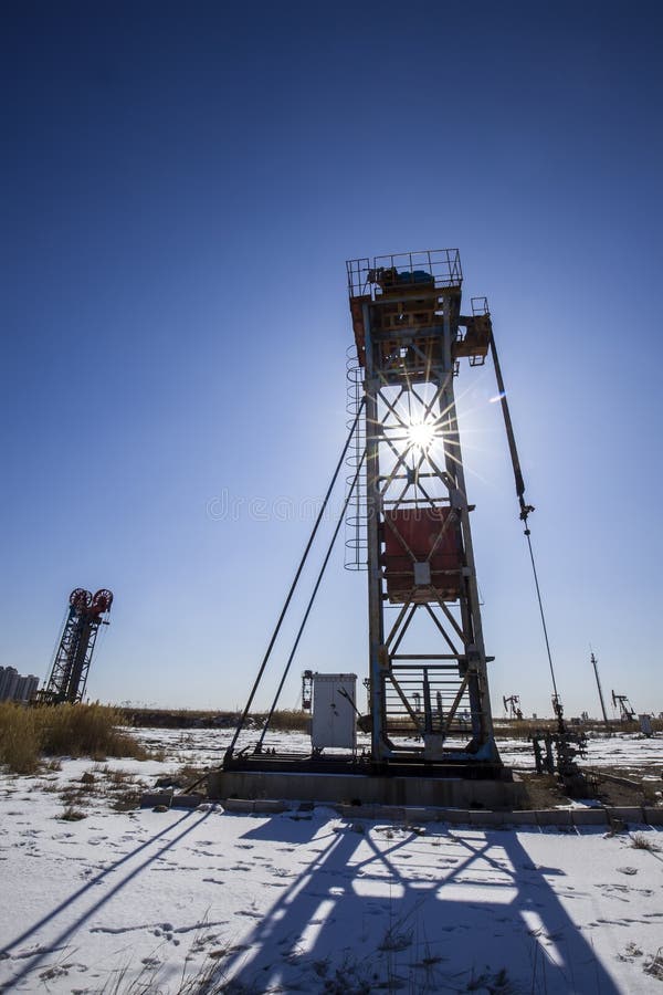 Tower pumping unit stock photo. Image of technology - 173904666