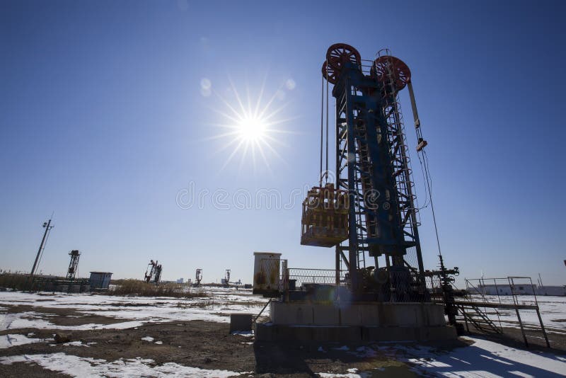 Tower pumping unit stock photo. Image of technology - 173904676