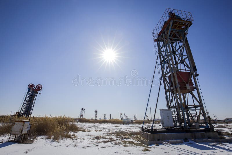 Tower pumping unit stock image. Image of exploration - 173904731