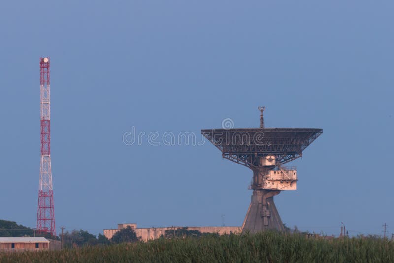 Tower with Radar Communication System Stock Image - Image of ...