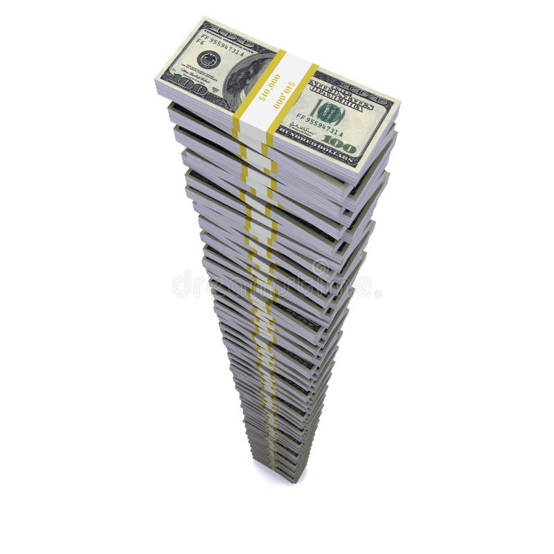 Hundred Dollar Bill Stacks stock photo. Image of abundance - 30816100