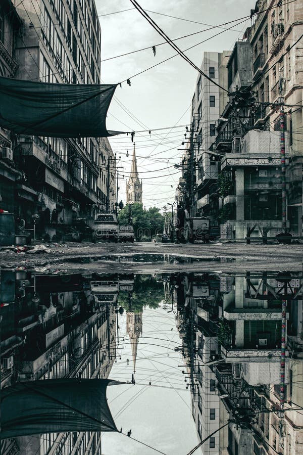 Tower reflection in water editorial image. Image of architecture ...