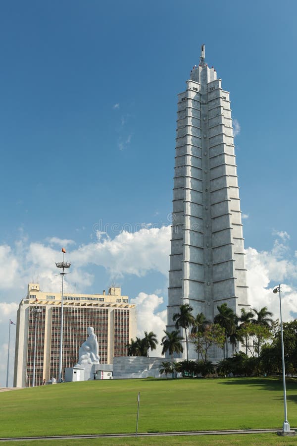 Tower at Revolution Square in Havana Stock Photo - Image of symbol ...