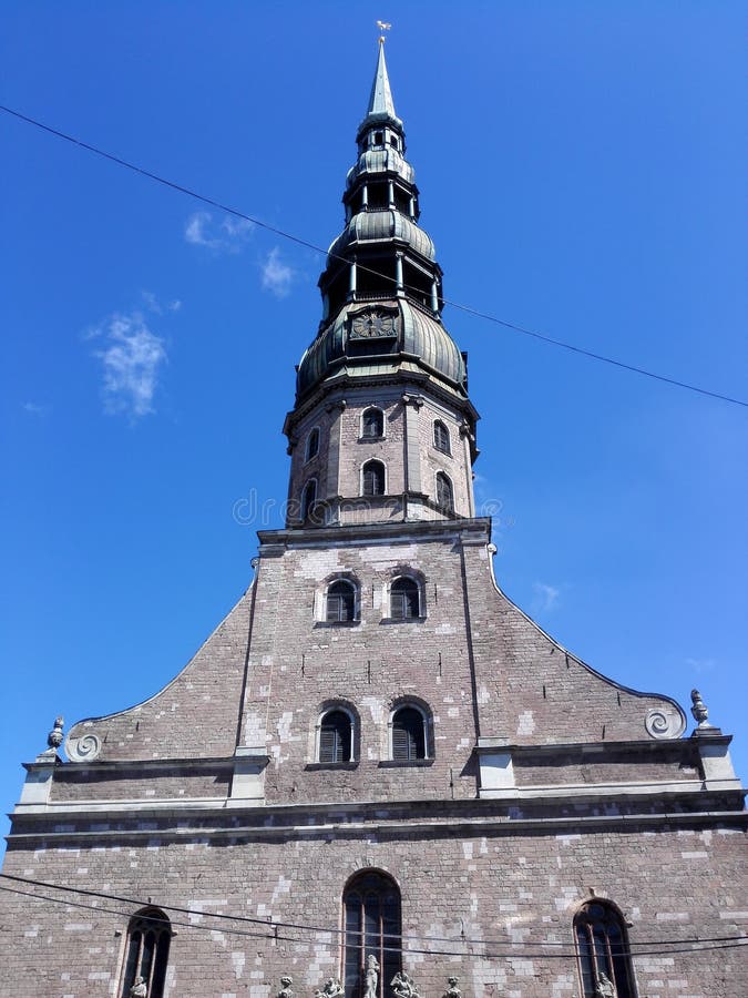 The tower of Riga stock image. Image of walks, square - 85257991