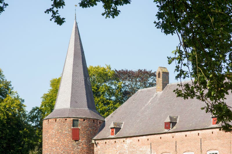 Tower and Roof of a Medieval Castle Stock Photo - Image of steeple ...