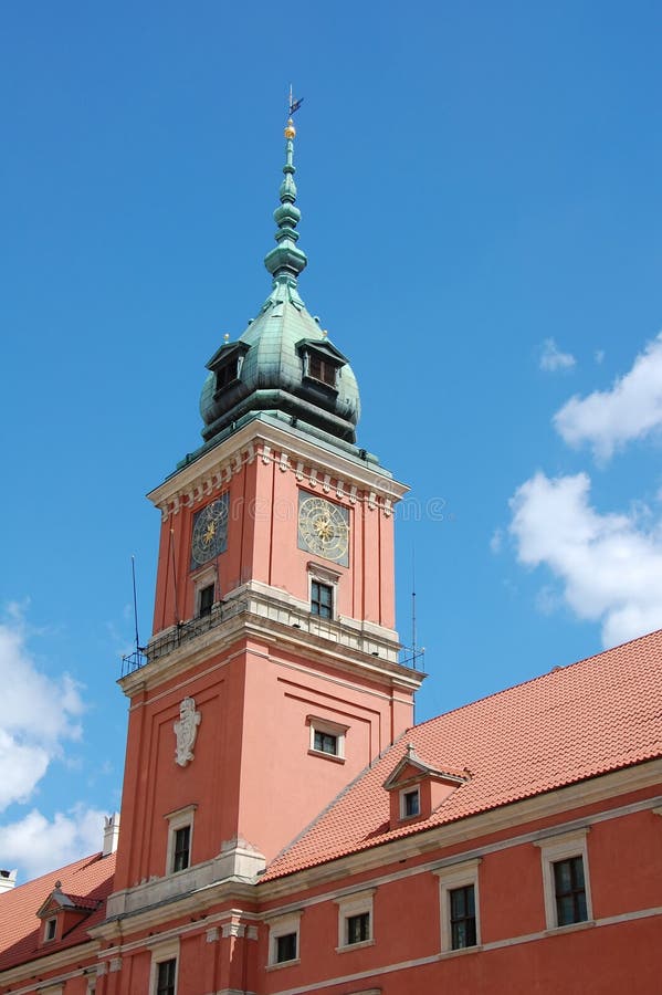 Tower of of the Royal Palace in Warsaw Stock Photo - Image of steeple ...