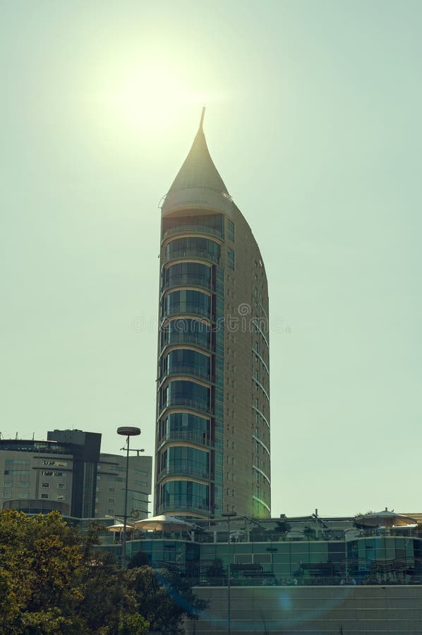 Tower of Saint Gabriel. stock photo. Image of park, neighborhood ...