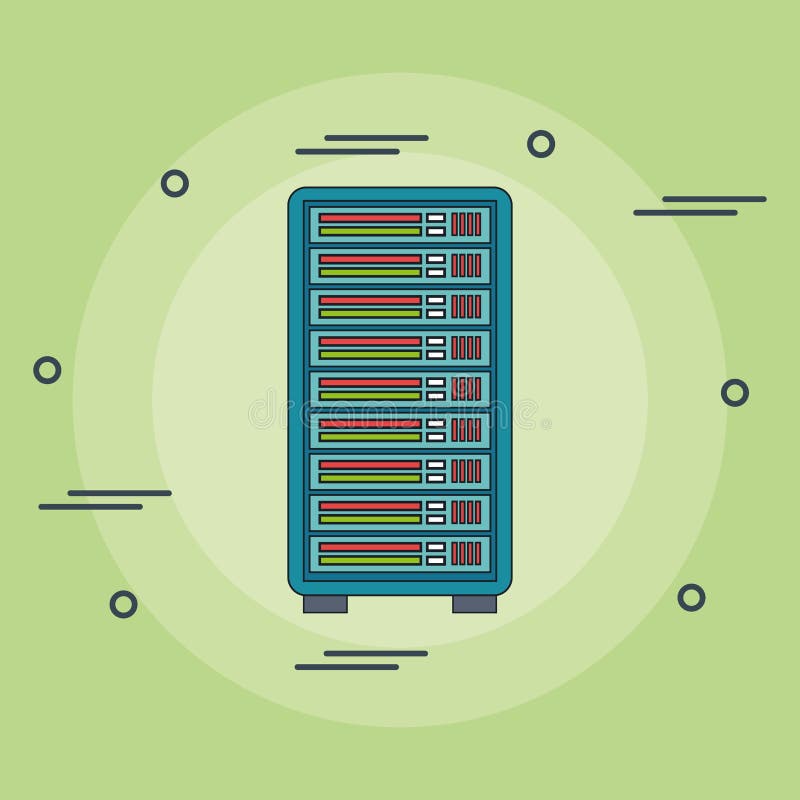 Tower server computer icon stock vector. Illustration of concept ...