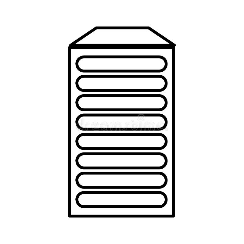 Tower server isolated icon stock vector. Illustration of network - 90624419