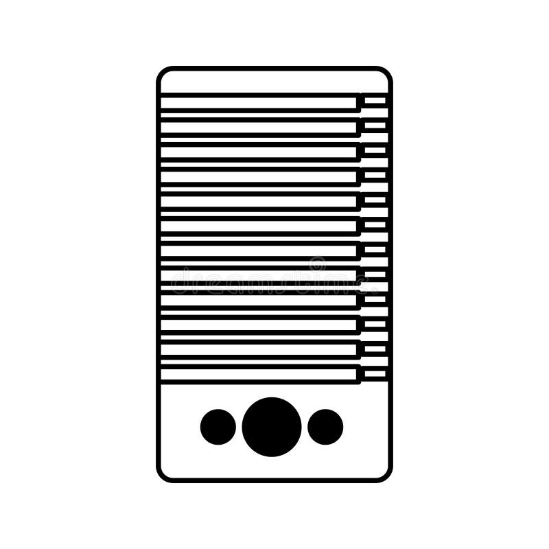 Tower server isolated icon stock vector. Illustration of design - 91291100