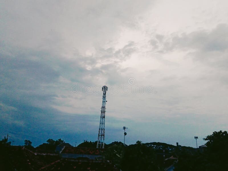 Tower signal in afternoon stock photo. Image of signal - 262219514