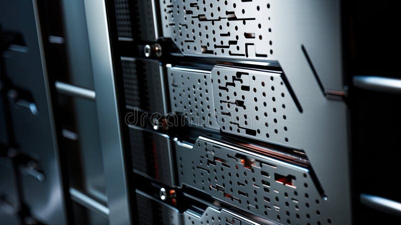 Tower Silver Back of Computer Stock Illustration - Illustration of ...