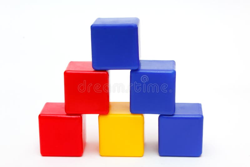 Tower of colored cubes stock image. Image of design, geometry - 30152637