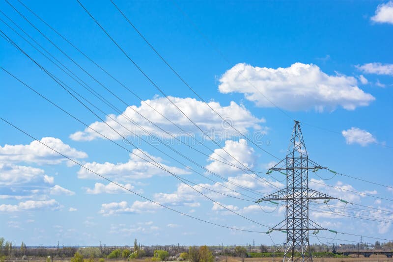 Tower Sof Power Against the Blue Sky Stock Photo - Image of high ...