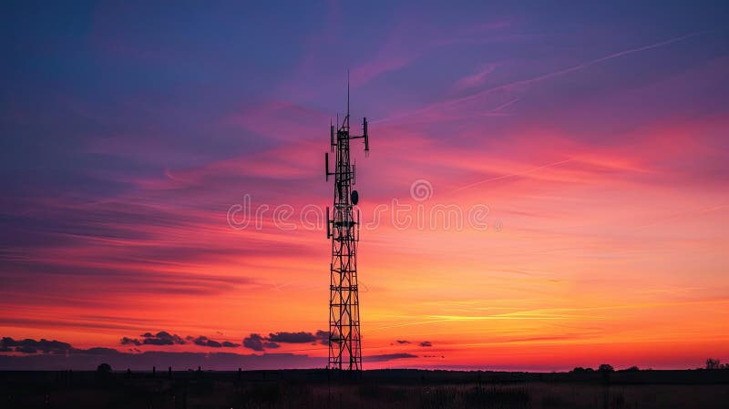 Tower of Solitude Rising Amidst Vast Field Stock Photo - Image of rural ...