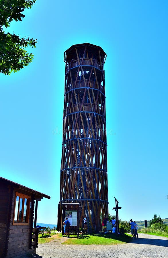 Tower of Sovata with Tourists Editorial Stock Image - Image of holiday ...