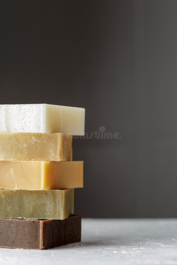Tower Stack of Different Kinds of Handmade Soaps Stock Image - Image of ...