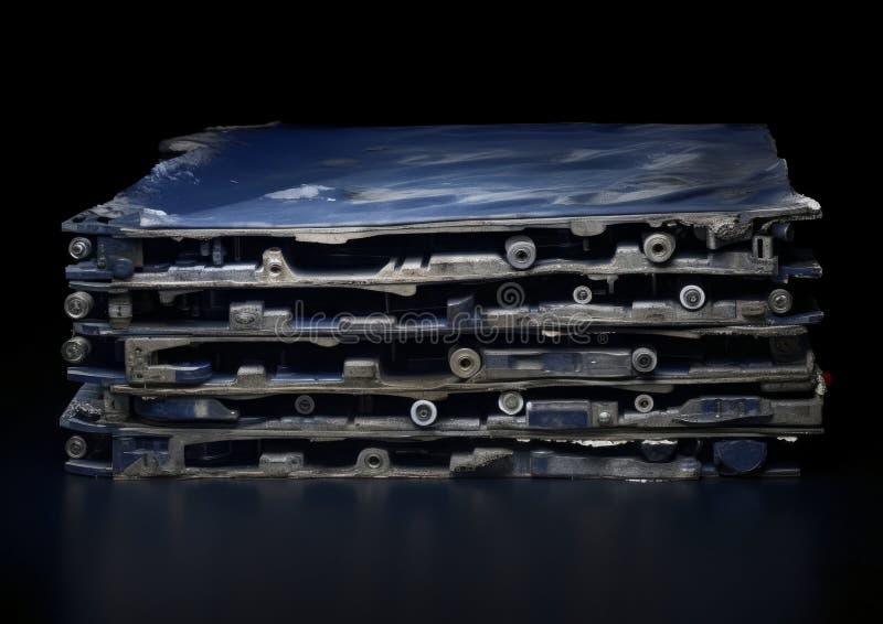 A Tower of Stacked Metal Plates that Form a Symmetrical and Shiny ...