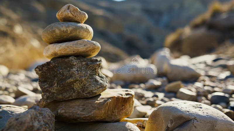 A Tower of Stacked Rocks stock photo. Image of structure - 309039630