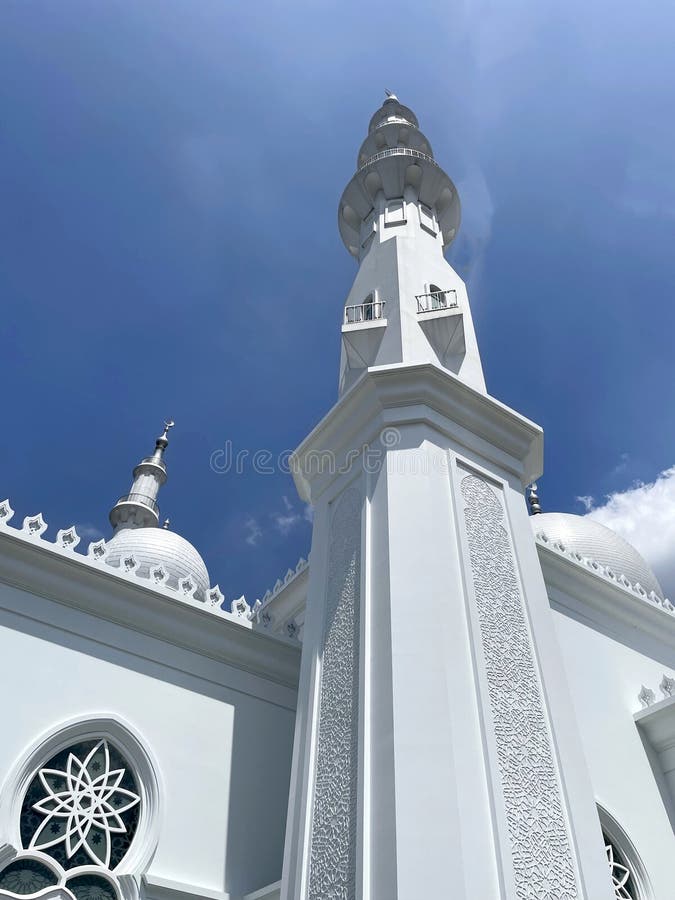 Tower Standing Tall during the Day with Cloudy Sky Background Stock ...