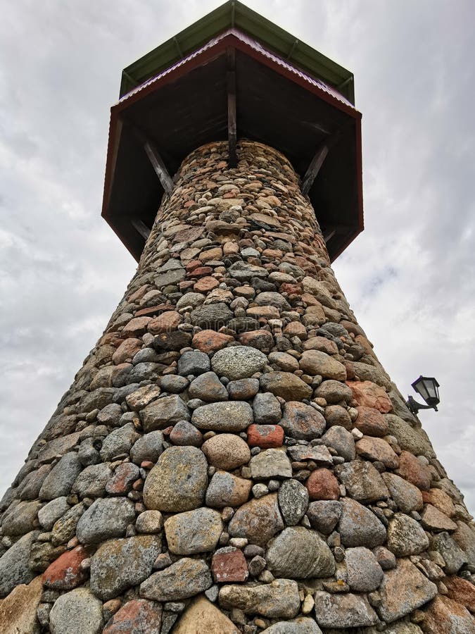 Tower from stone stock photo. Image of brick, stone - 219606790