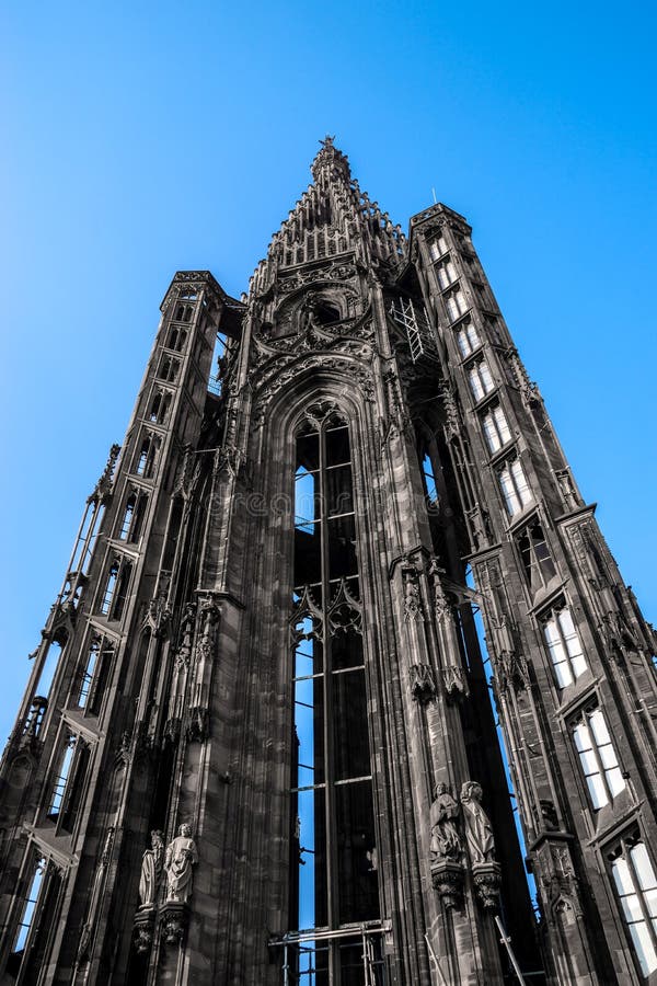 Strasbourg Cathedral tower stock photo. Image of building - 31779520