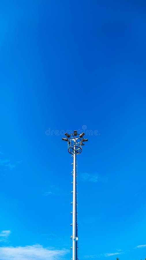 The Tower of Street Light in Daylight Stock Photo - Image of ...