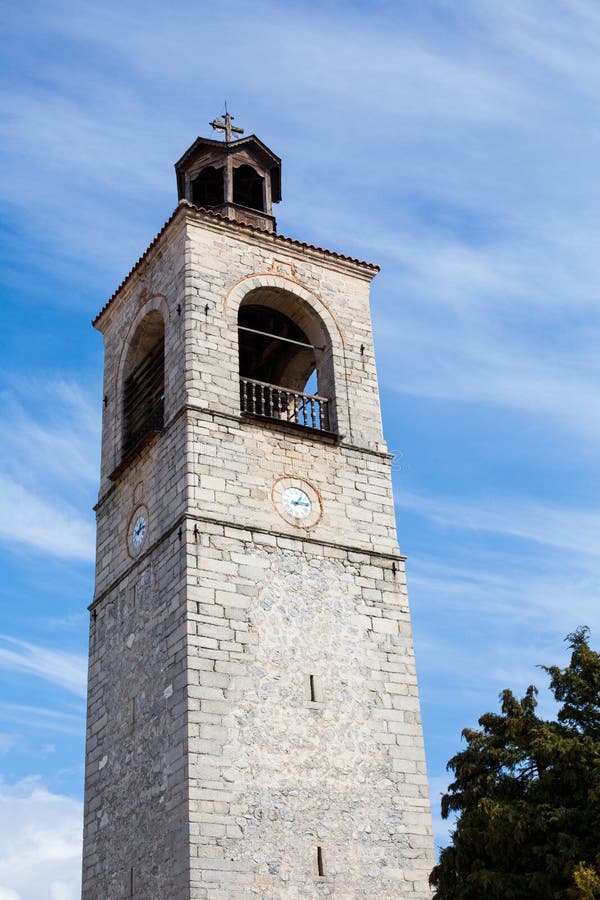 Tower of Sveta Troitsa Church in Bansko, Bulgaria Stock Image - Image ...