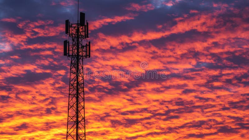 A Tower for Telecommunication Antennas and a Phone Base Station ...