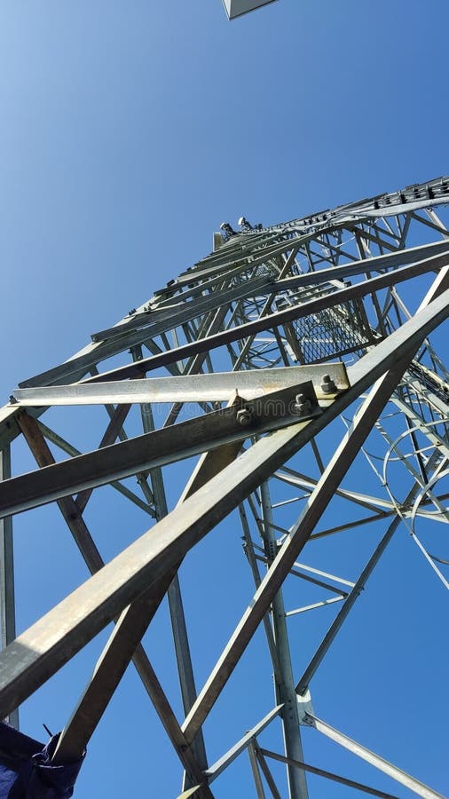 Tower Telecommunication Network Stock Photo - Image of blue, tower ...