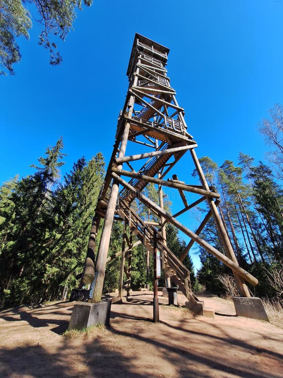 A Tower for a Tool in the Middle of the Forest, Ogre, Latvia Stock ...